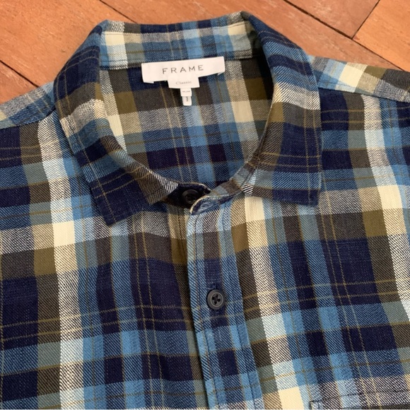 Frame Denim | Shirts | Frame Classic Plaid Flannel Long Sleeve Button ...